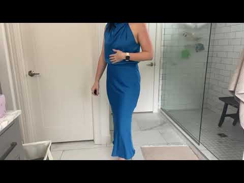 Elegant Evening Look | PRETTYGARDEN Sleeveless Satin Dress Review #amazonreview #amazonfinds