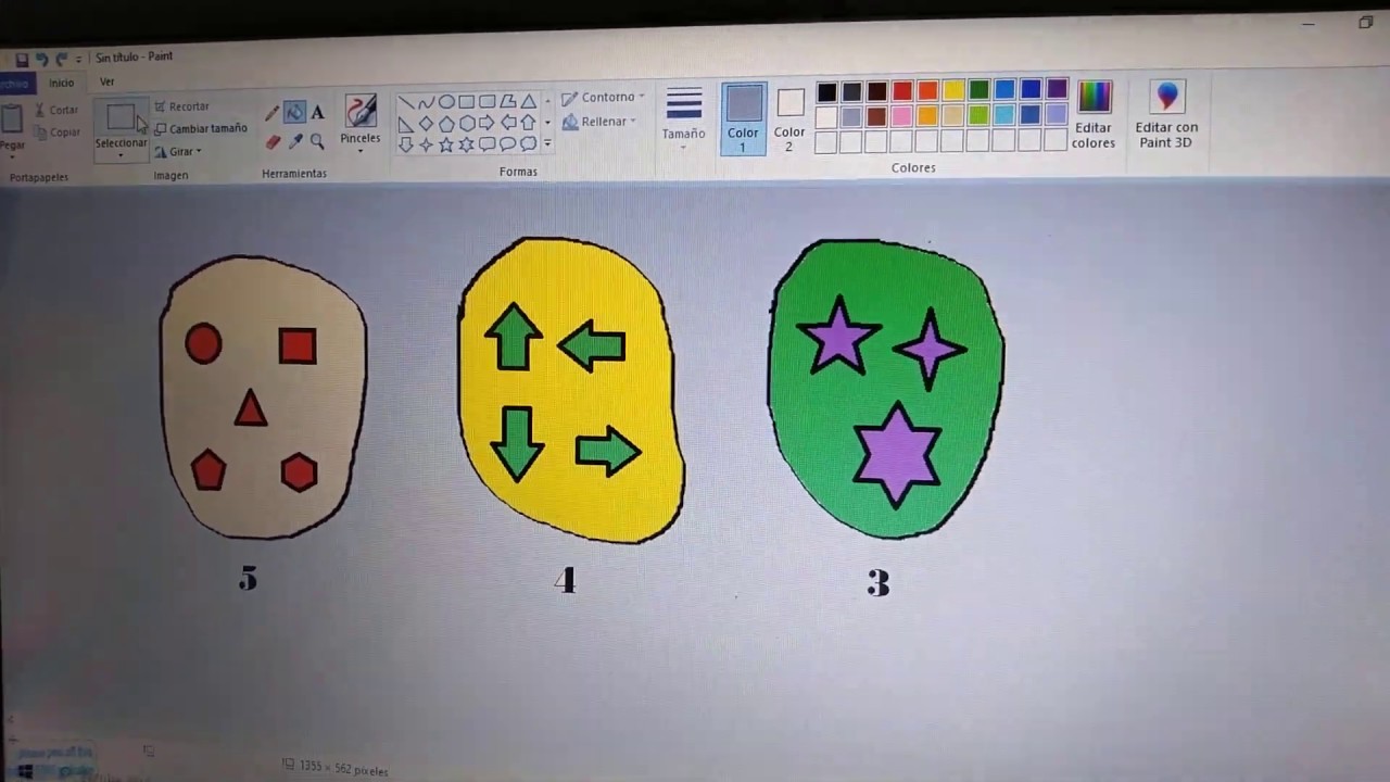 Uso las Formas de Paint para Clasificar Mis Conjuntos - 1ER GRADO - YouTube