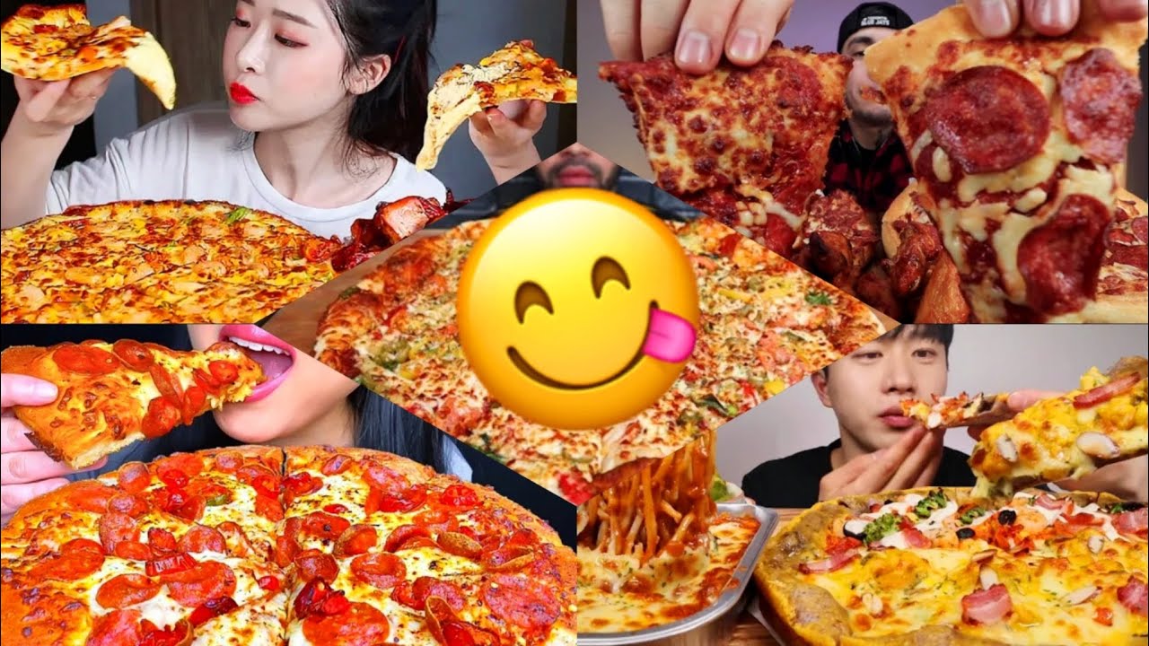 BEST PIZZA MUKBANG COMPILATION 💯 CHEESE PIZZA EATING SHOW SATISFYING ...