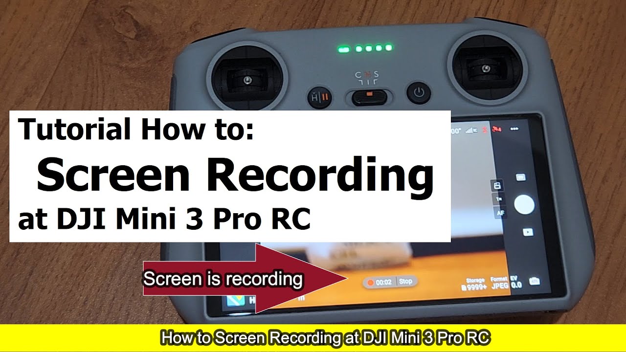 How to Screen Recording DJI Mini 3 Pro RC - DJI Mini 3 Pro Tutorial ...