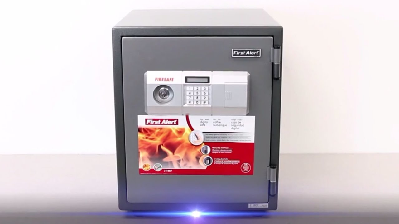 First Alert 2118DF Electronic 1-Hr Fire Safe - YouTube