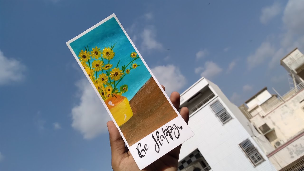 DIY simple instant bookmark| Acrylic Painting - YouTube