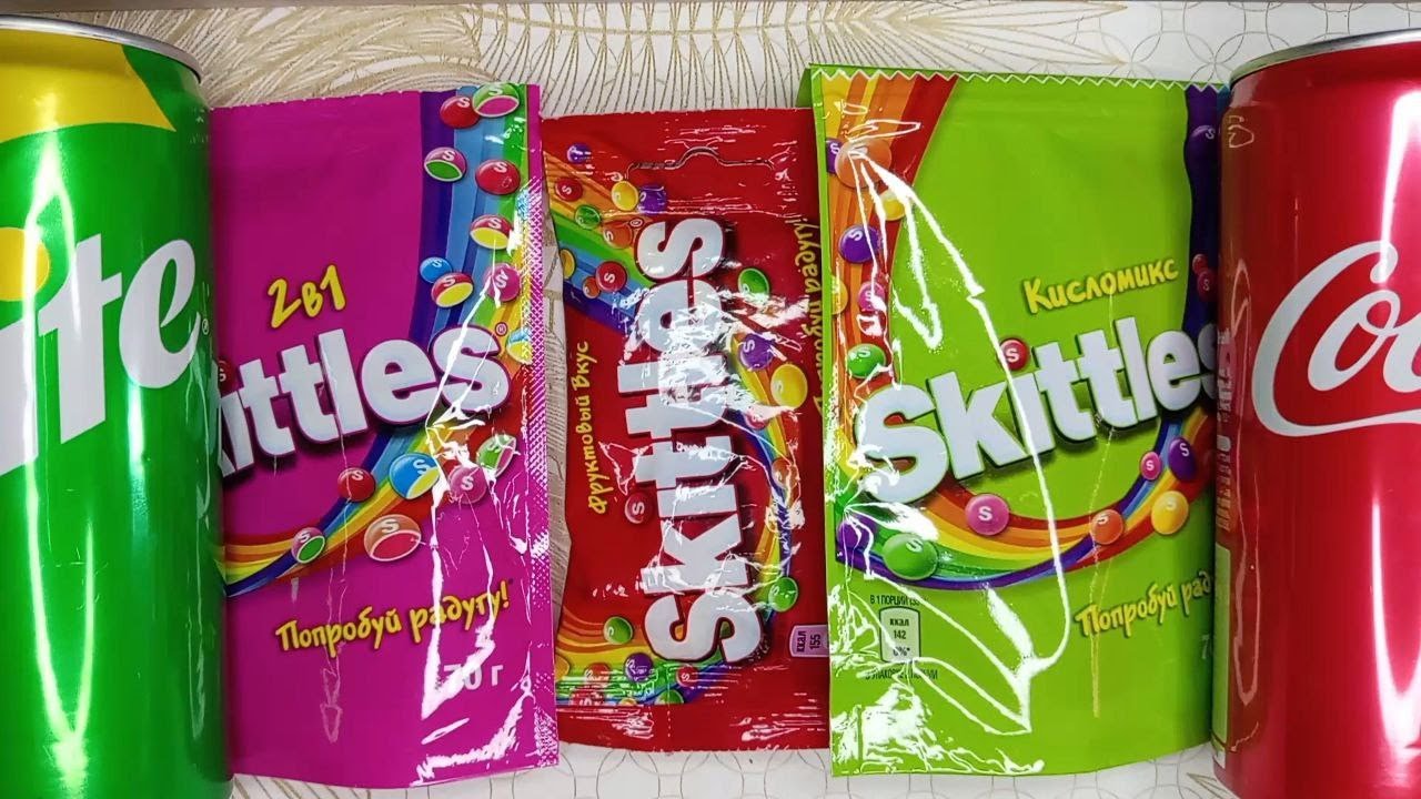 Skittles sprite сola | Unpacking Lollipops | ASMR | Relaxing videos ...