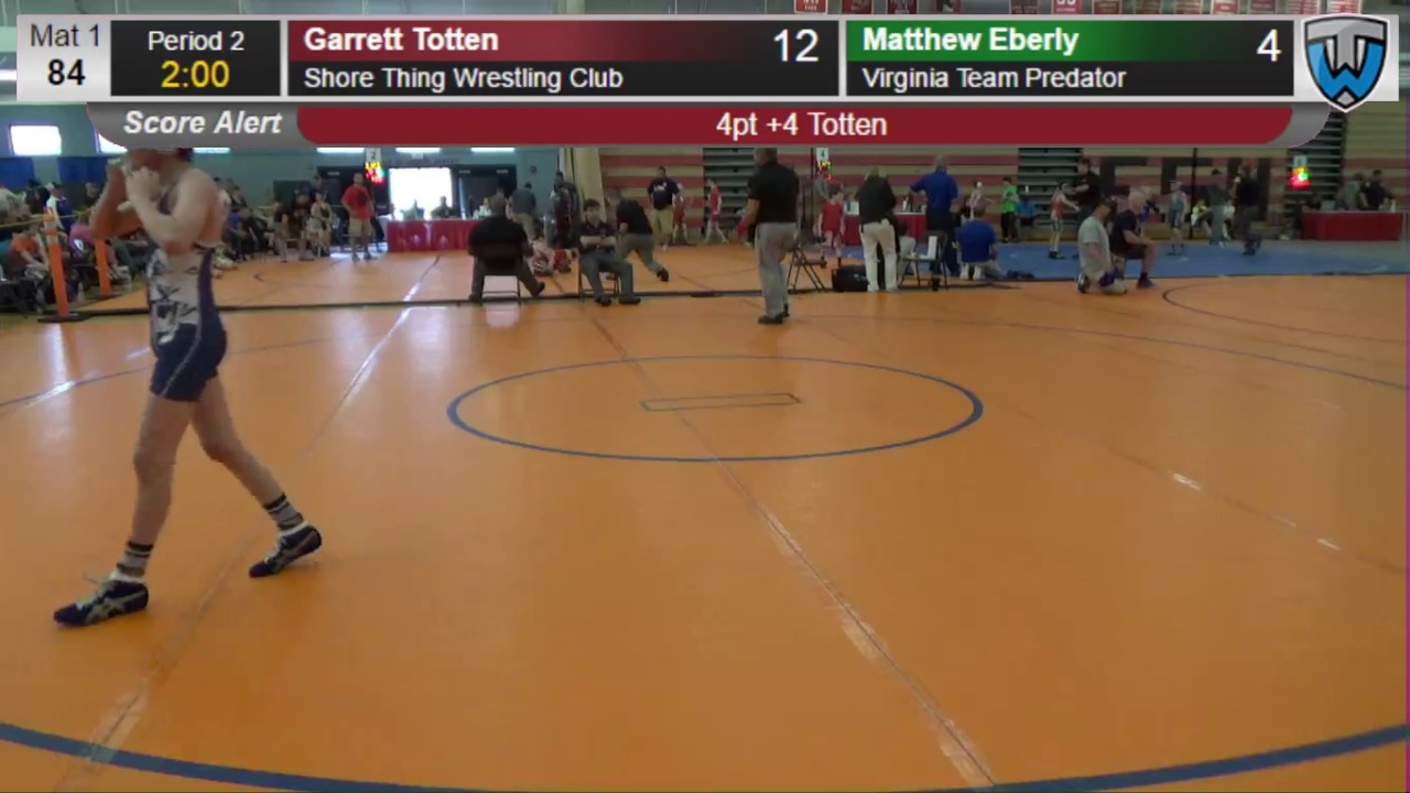 2104 Schoolboy 84 Garrett Totten Shore Thing Wrestling Club vs Matthew ...
