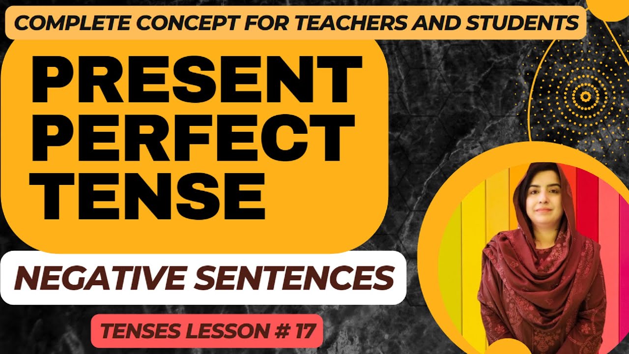 Present Perfect Tense, Negative Sentences, Complete Concept for ...