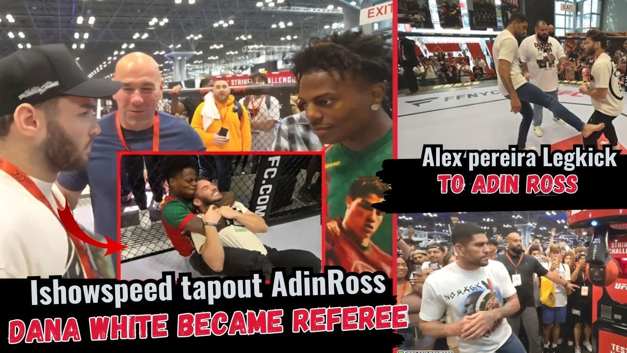 IshowSpeed Makes Adin Ross Tap Out in Front of Dana White; Adin Suffers ...