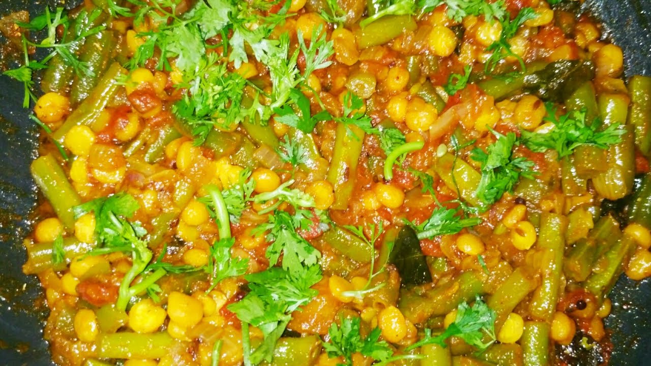Beans & Senagapappu curry Recipe in telugu / Beans Senagapappu Masala ...