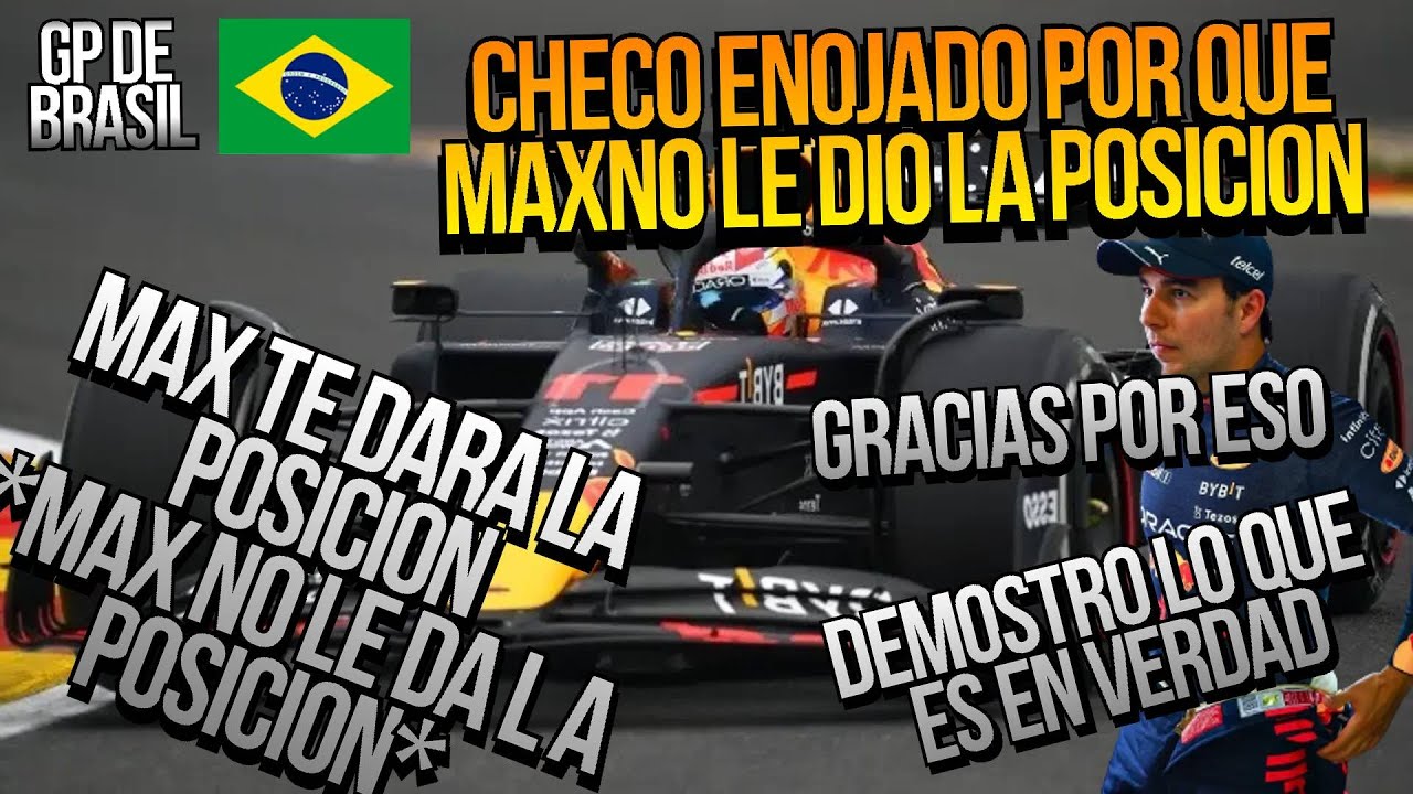Checo perez enojado por que max verstappen no le lo dejo pasar - YouTube