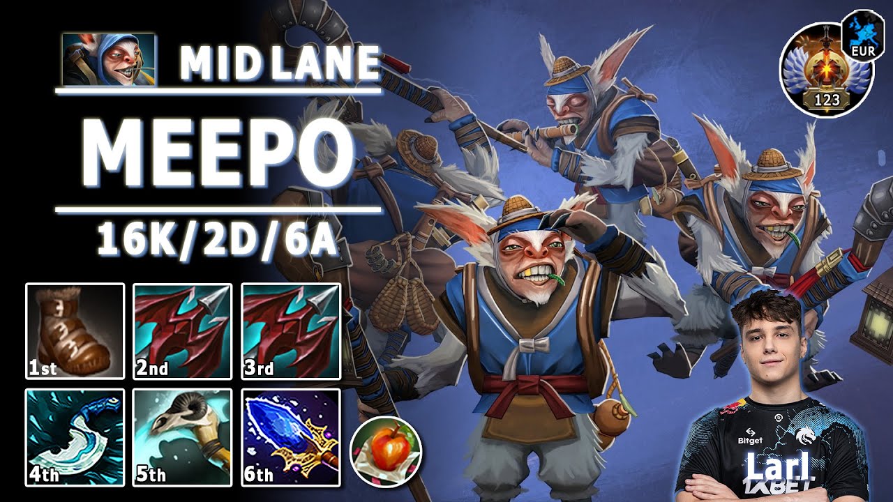 Meepo Mid Lane | 7.33 | Larl Pos 2 Meepo Play | Dota 2 Immortal ...