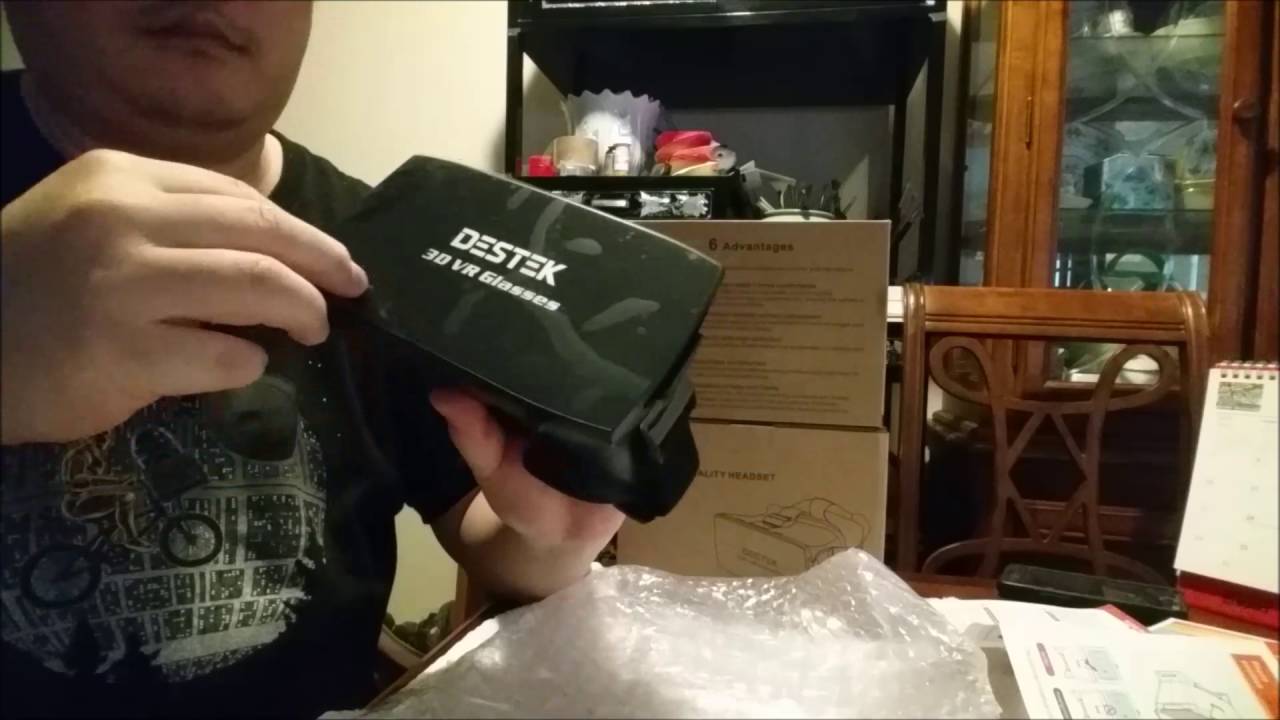 Destek VR Virtual Reality 3D Glasses Version 1 Unboxing - YouTube