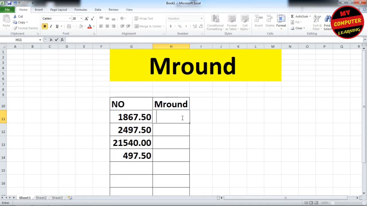 How To Use MROUND Function In Excel Bengla YouTube How To Use MROUND Function In Excel Bengla YouTube