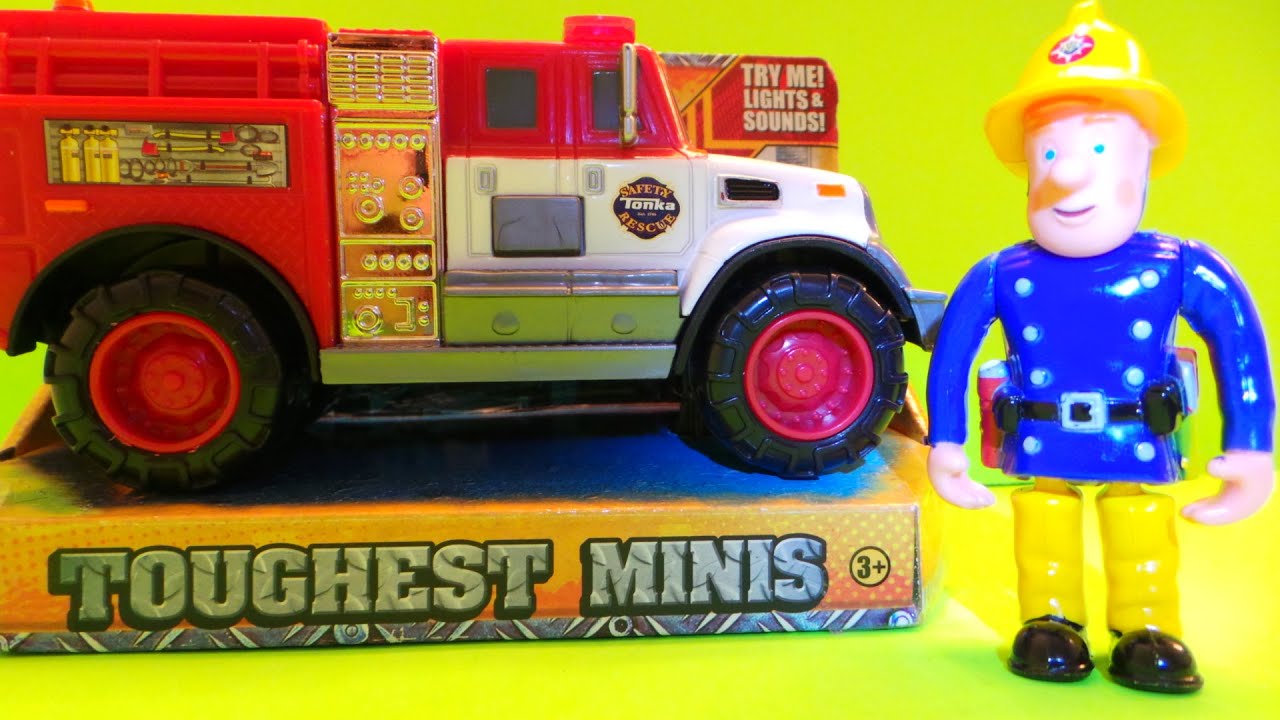 FIREMAN SAM UNBOXING THE NEW TONKA TOUGHEST MINIS FIRE ENGINES - YouTube