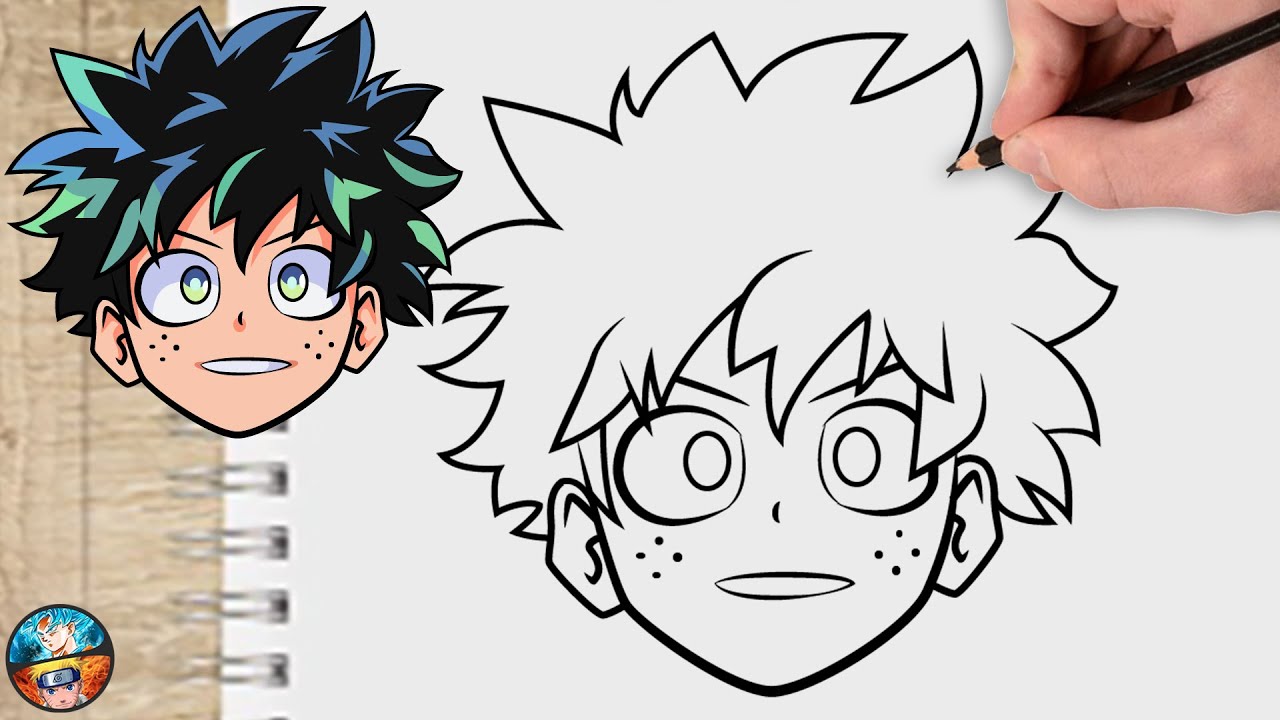 HOW TO DRAW MIDORIYA ( Boku no Hero Academia ) Anime Drawing easy - YouTube