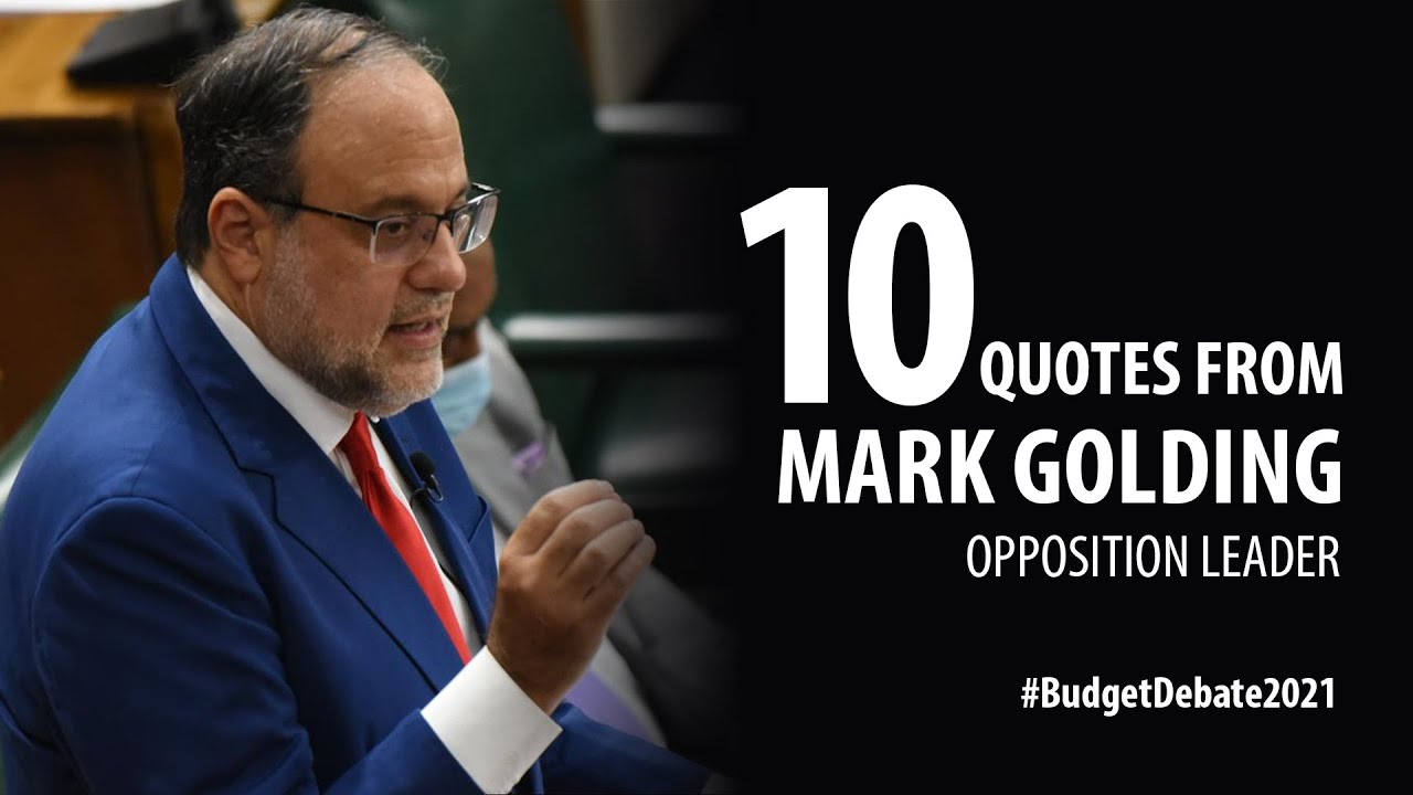 #BudgetDebate2021: 10 quotes from Mark Golding - YouTube