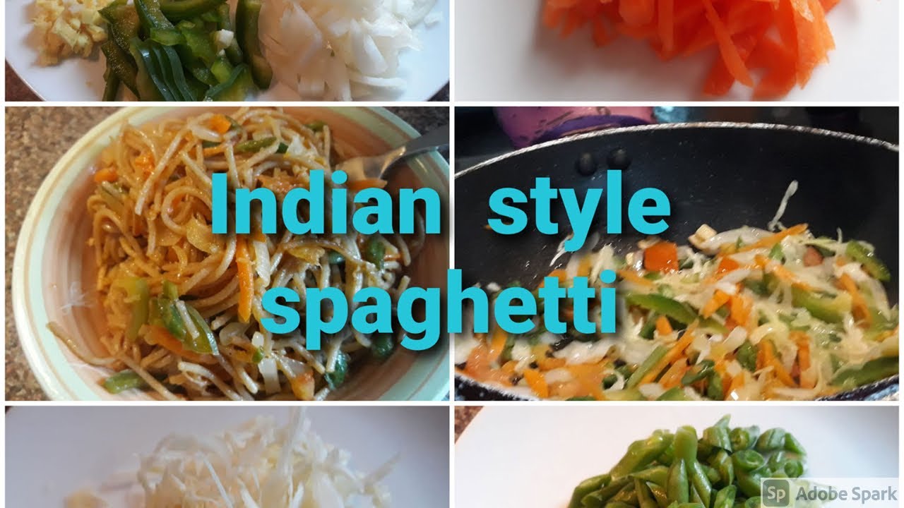 Spaghetti recipe(indian style)whole wheat - YouTube