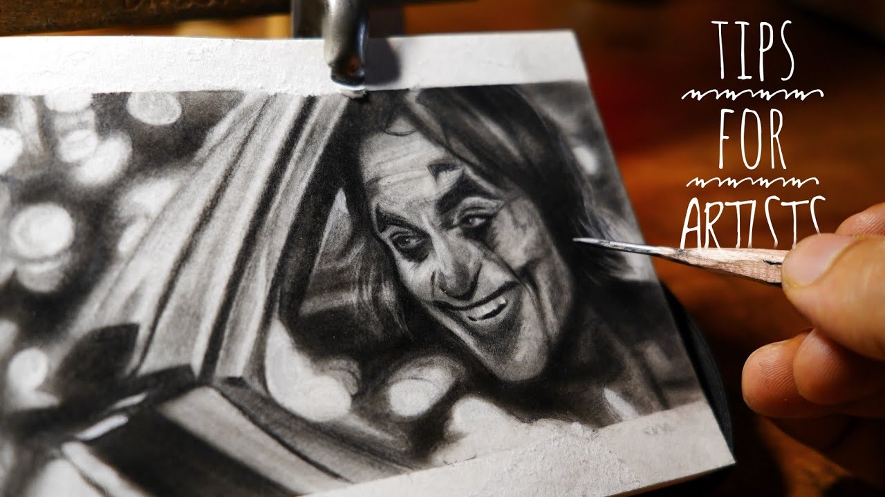 Drawing a TINY movie scene on my sketchbook - YouTube