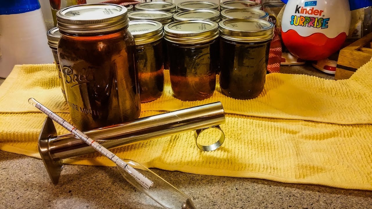 Maple Syrup - Finishing our first batch and canning - YouTube