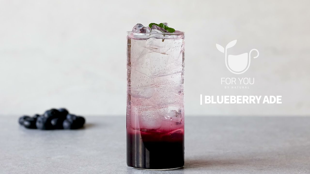 [4K UHD] 시원 상큼 블루베리 에이드 레시피 - Fresh & Chill Blueberry Ade Recipe - YouTube