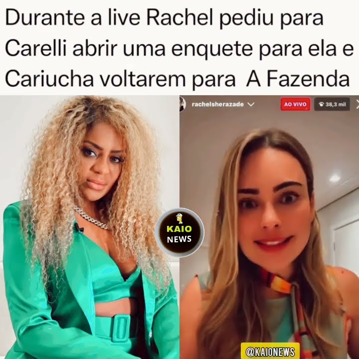 Rachel sugere quê abra uma votação pra decidir se ela volta ou não pra ...