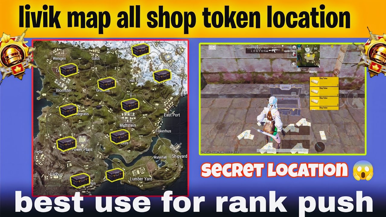 All shop token location in livik map / livik map shop token location 😱 ...