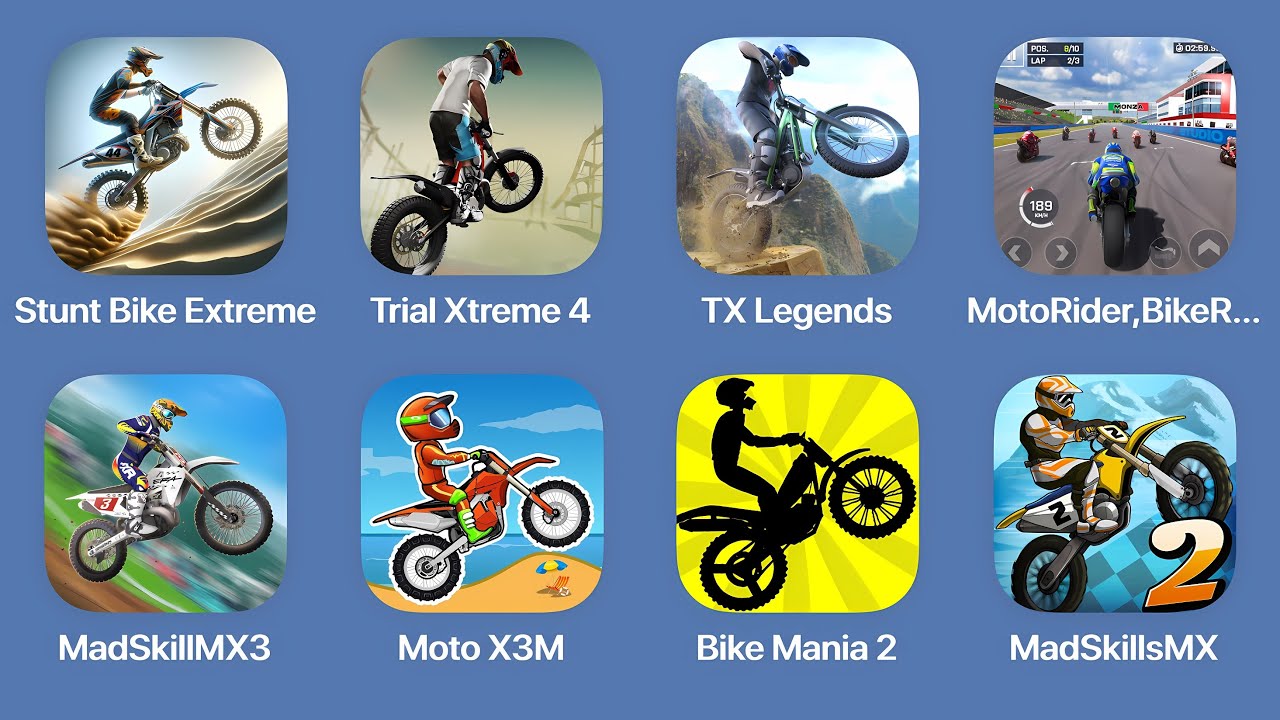 Stunt Bike Extreme,Trial Xtreme 4,TX Legends,MotoRider,Mad Skills MX3 ...