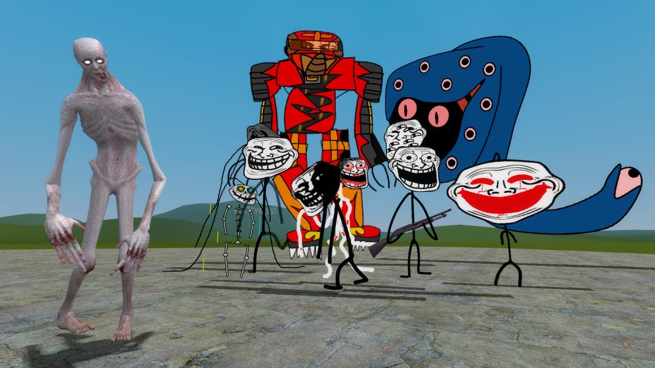 SCP-096 THE SHY GUY VS TROLLGE!! Garry's Mod Sandbox - YouTube