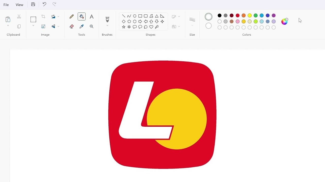 How to draw the Lotteria logo using MS Paint | How to draw on your ...