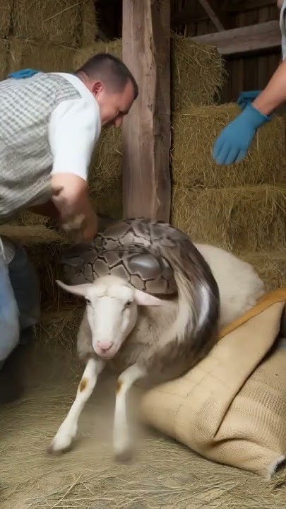 Cliffside Barn Panic - Python Strangles a Young Sheep - YouTube