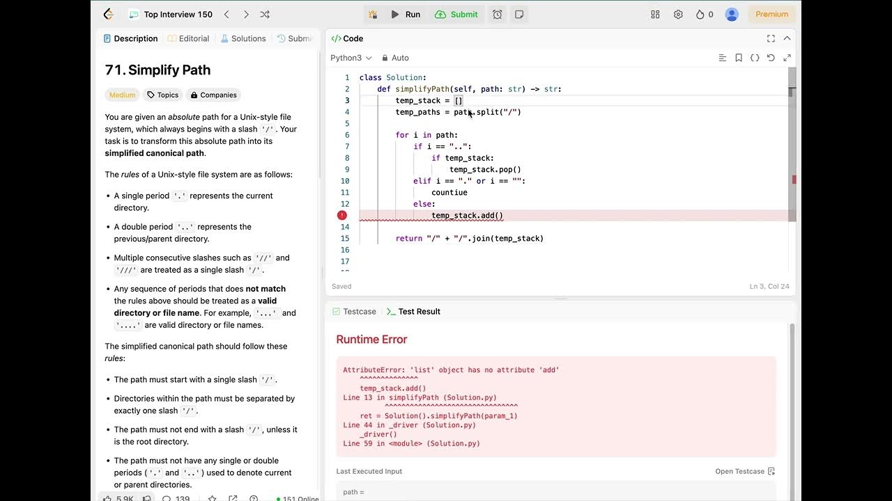 71. Simplify Path - YouTube