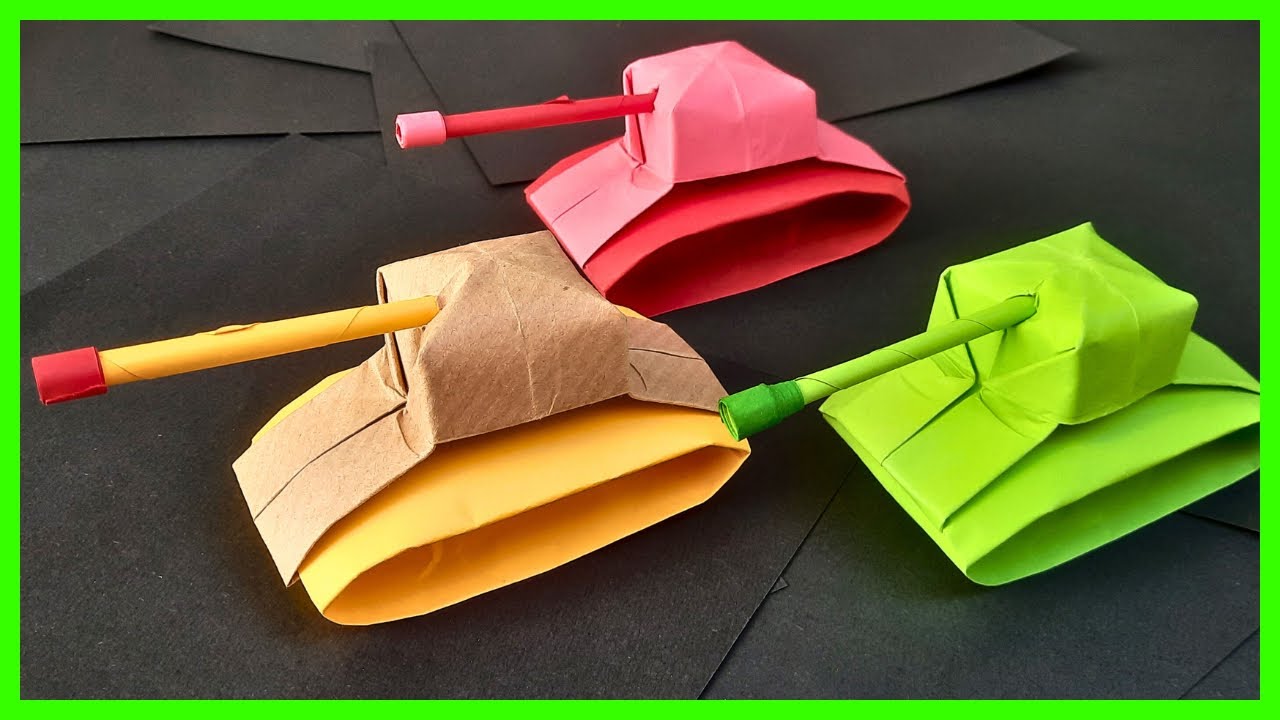 ⩥ Cómo se hace un TANQUE de papel | Tutorial de ORIGAMI - YouTube