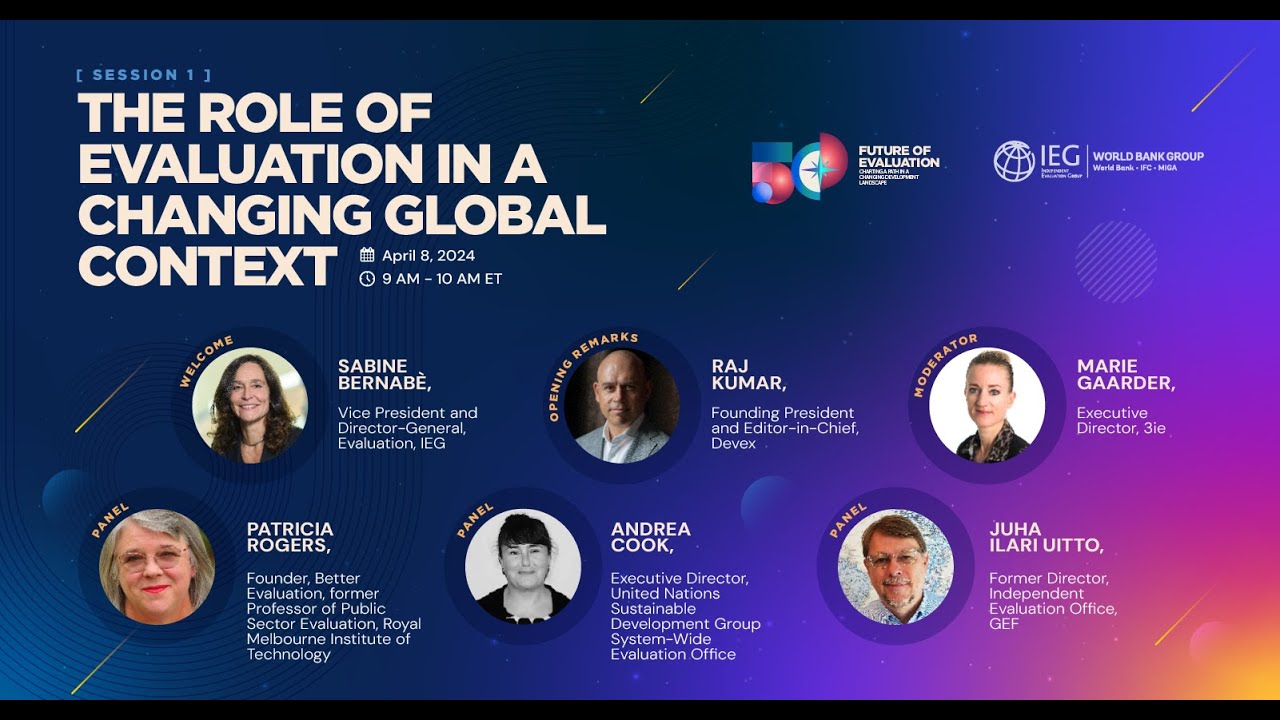 Future of evaluation | Session 1: The Role of Evaluation in a Changing ...