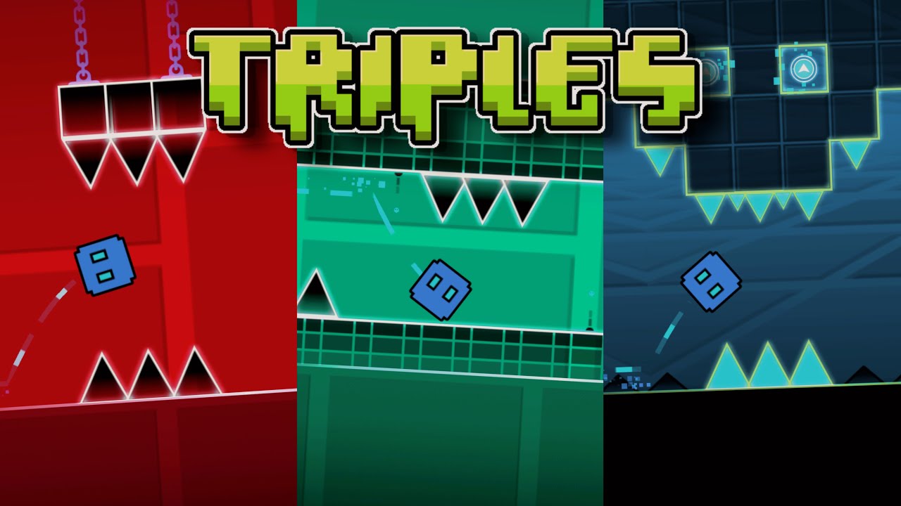 Every Triple Spike in Geometry Dash as of 2.2 - YouTube