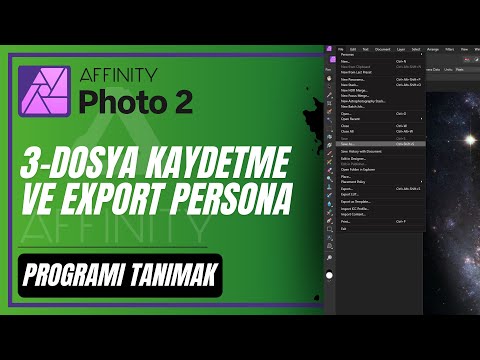 AFFINITY PHOTO 2 DERSLERİ | PROGRAMI TANIYALIM - DOSYA KAYDETME VE EXPORT PERSONA #3