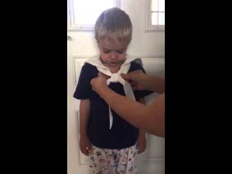 Tying a sailor tie - YouTube