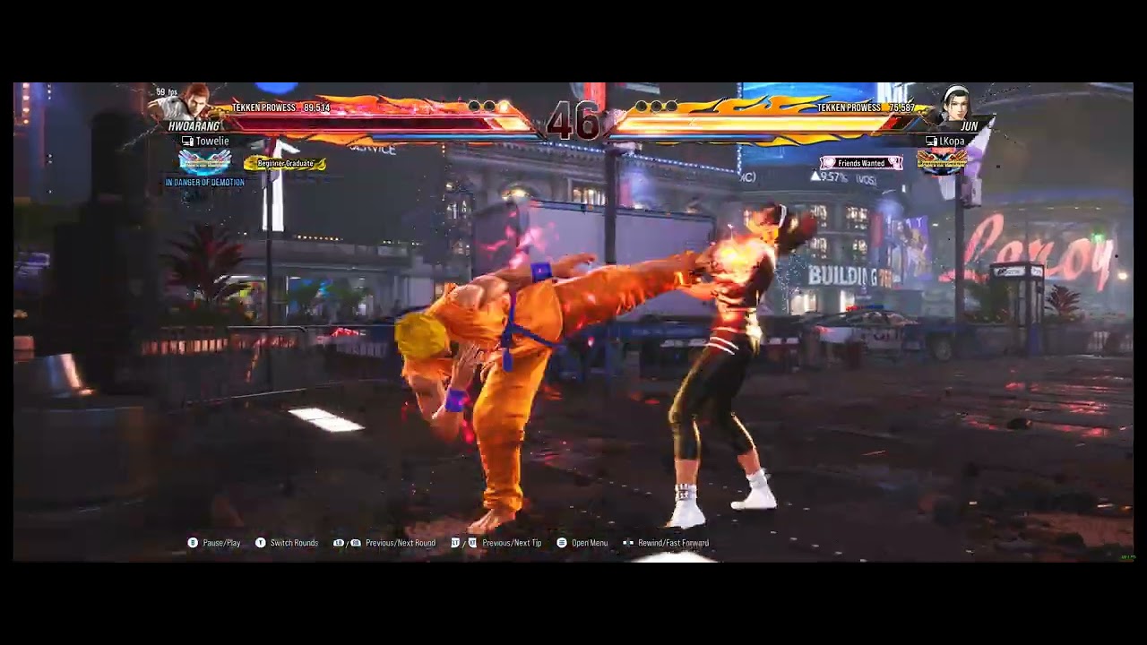 Tekken 8 ranked online - Demotion match - Supersaiyan Hwoarang vs Jun ...