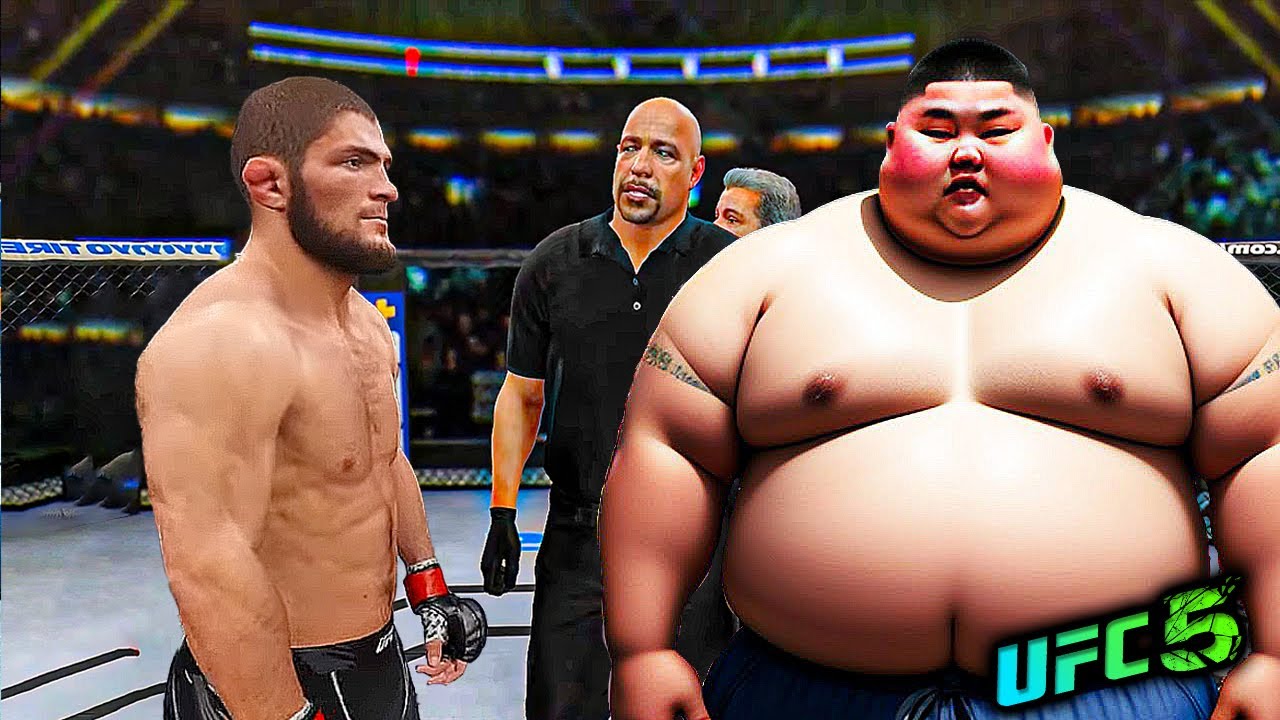 Fat Japanese vs. Khabib Nurmagomedov (EA sports UFC 5) - Rematch - YouTube
