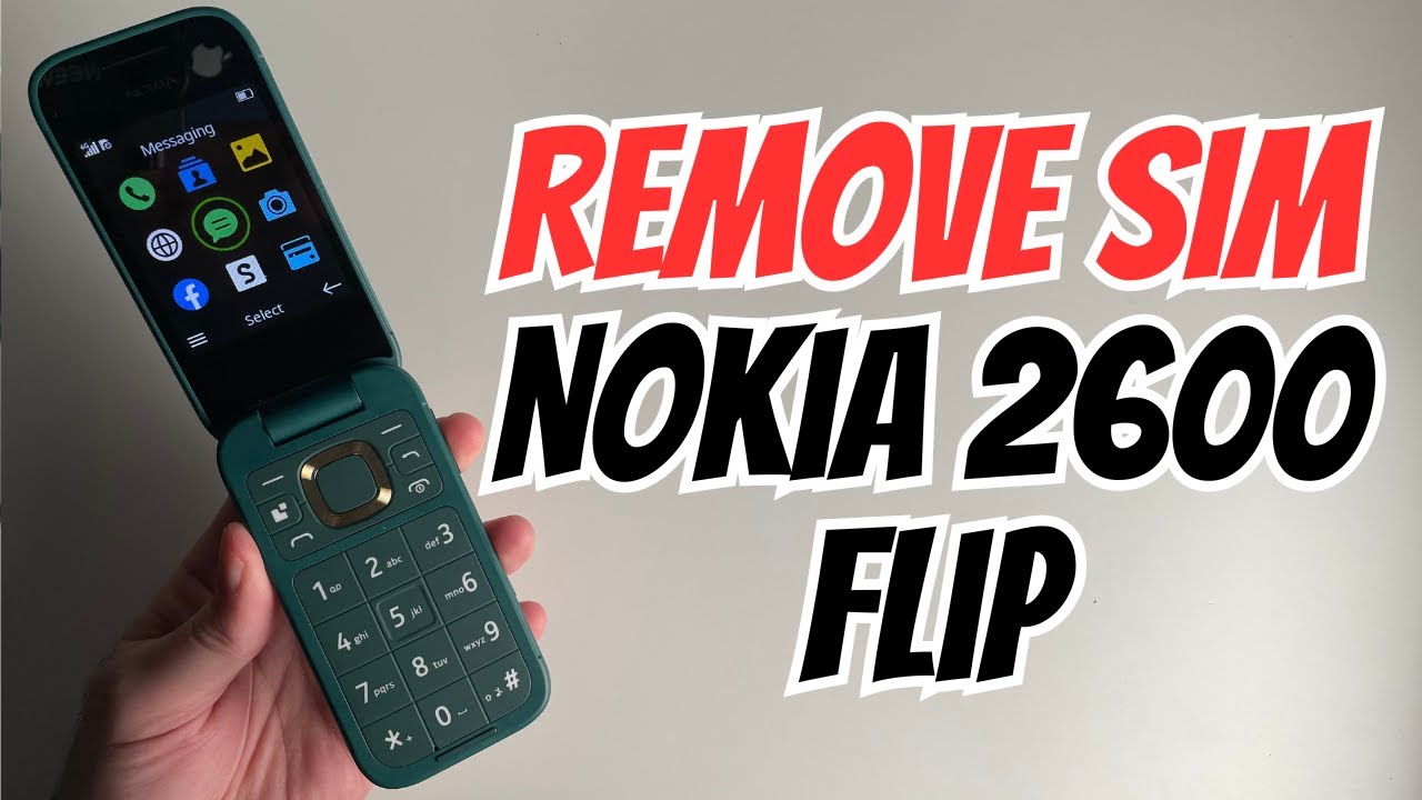 How to Remove SIM Nokia 2600 Flip - YouTube
