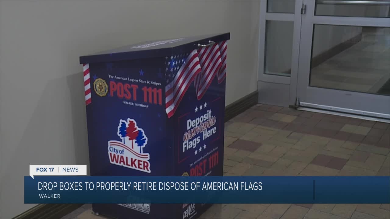 Drop boxes to properly retire American flags - YouTube