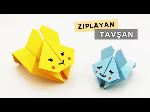 ZIPLAYAN TAVŞAN YAPIMI, Kağıttan Zıplayan Tavşan Nasıl Yapılır?