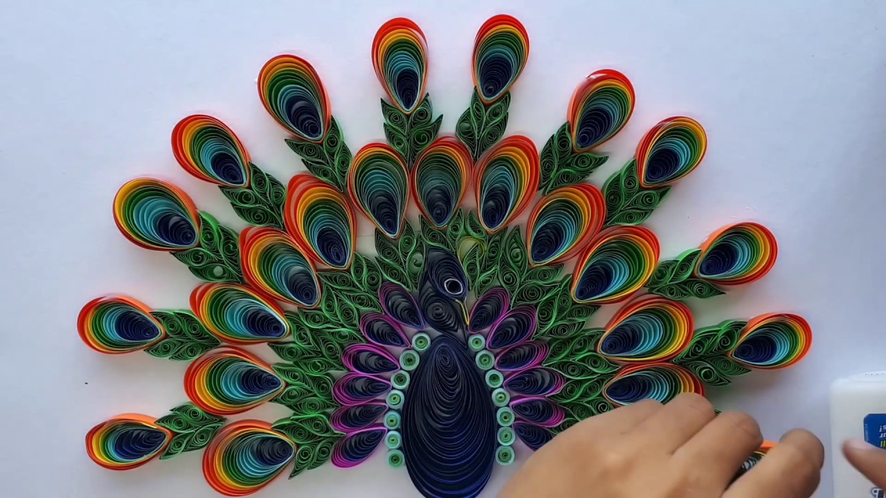 SHREDDED PAPER ART (PEACOCK) - YouTube