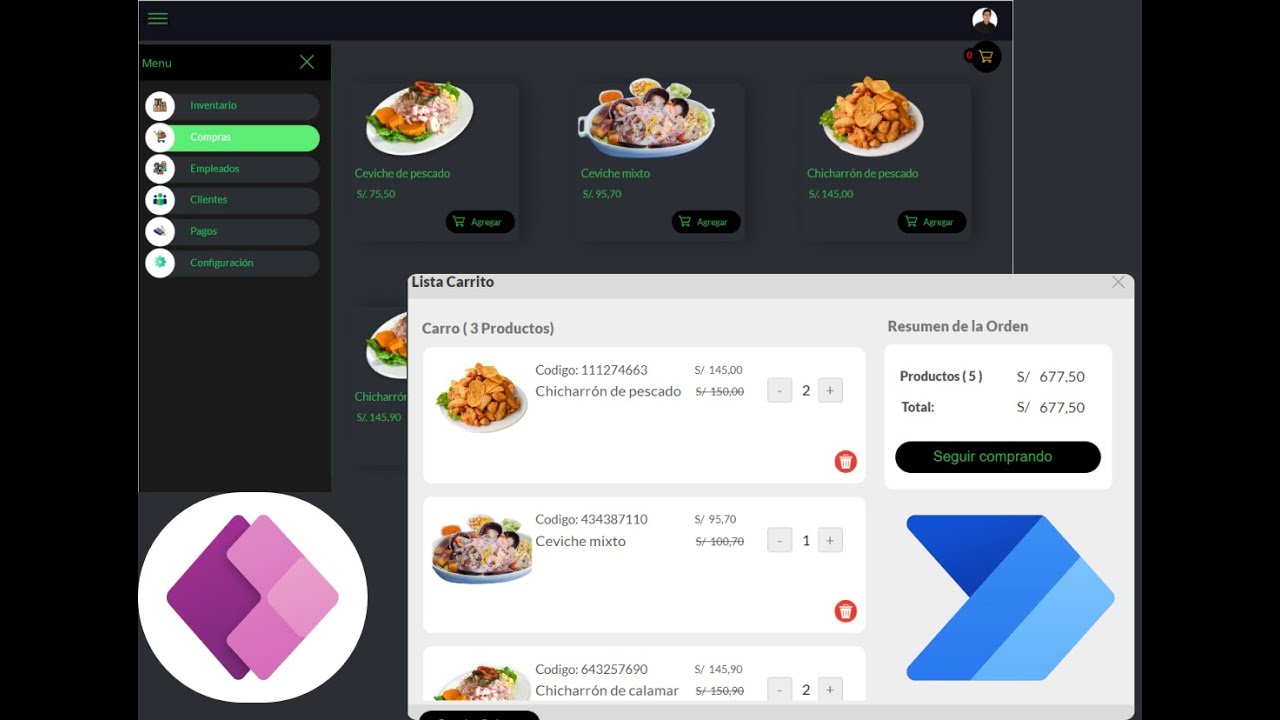 🚀POWER APPS - APP PARA RESTAURANTES - DETALLE DE ORDEN - YouTube