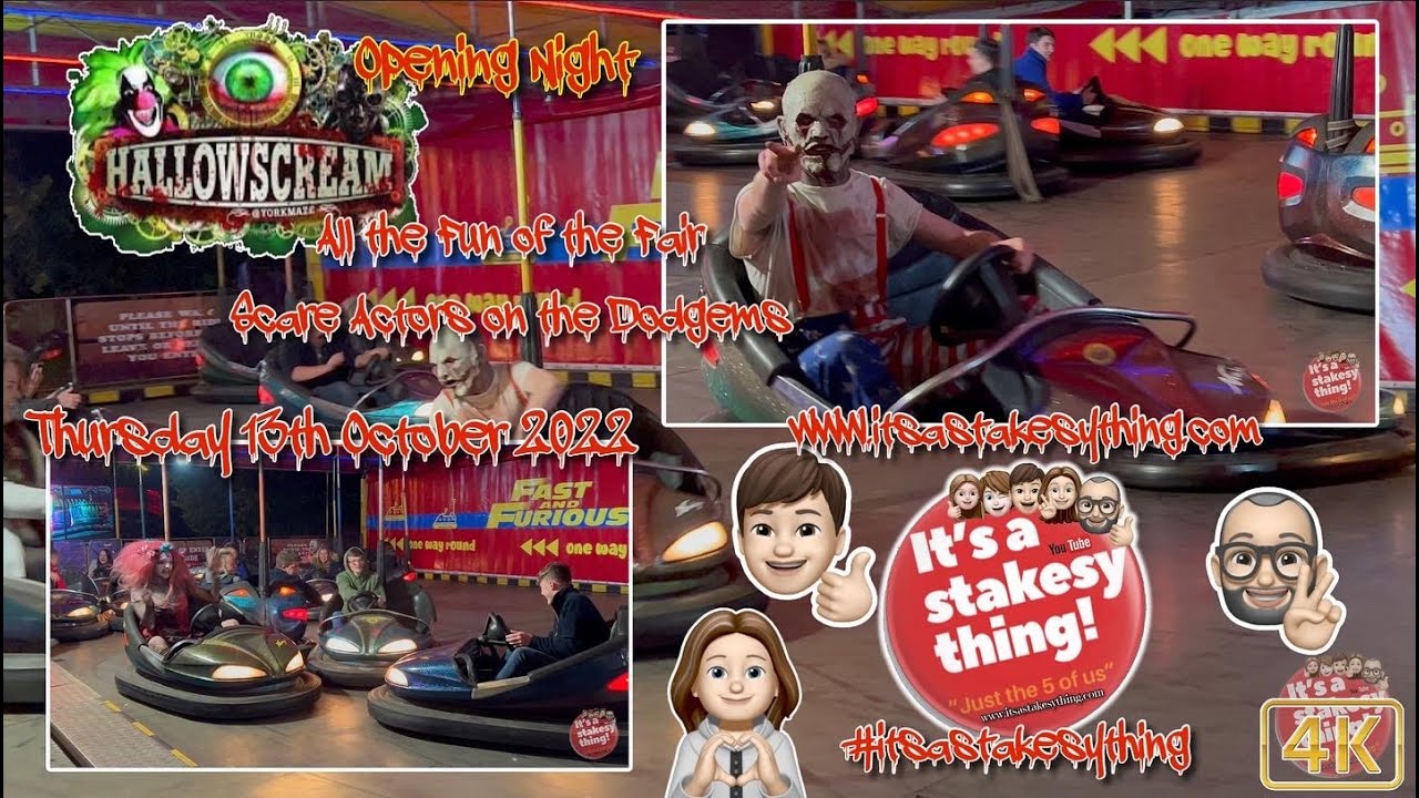 Scare Actors on Dodgems at HallowScream 2022, York Maze, All the fun of ...