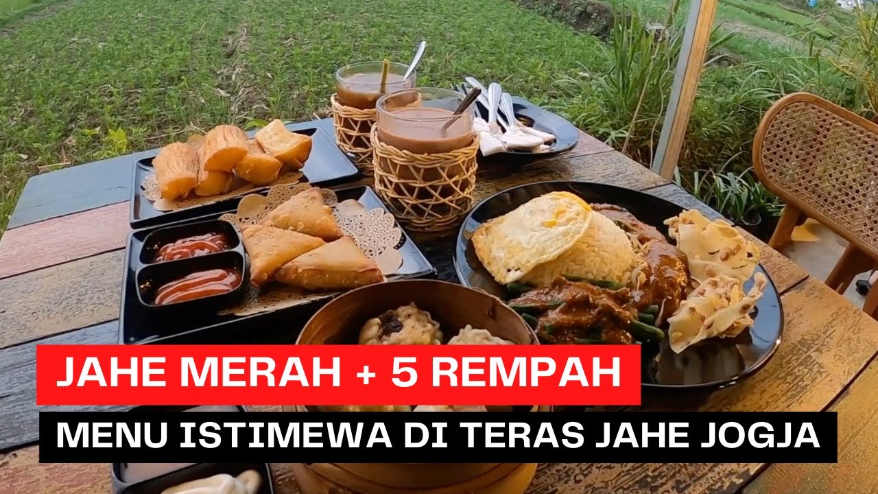NIKMATI MENU ISTIMEWA DENGAN VIEW PERSAWAHAN DI TERAS JAHE JOGJA - YouTube