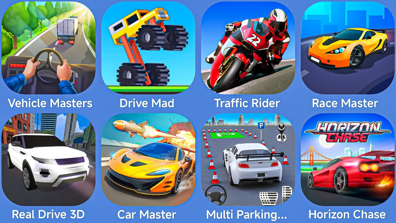 Vehicle Masters,Drive Mad,Traffic Rider,Race Master,Real Drive 3D,Car ...