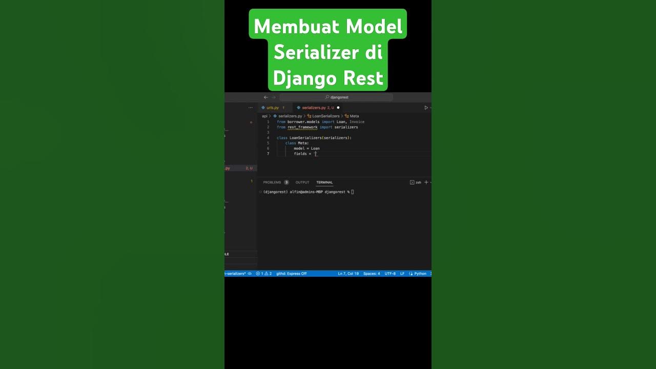 Membuat Model Serializer di Django Rest #python #coding #code #django - YouTube