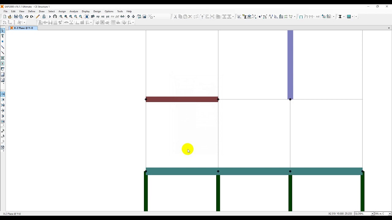 How to Extrude point to frame and frame to area in Sap 2000 - YouTube