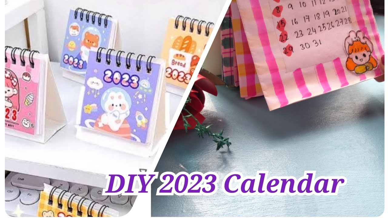 How to make easy 2023 Desk Calendar at home DIY 2023 Desk Calendar ...