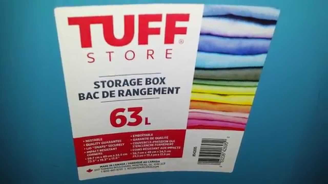 Tuff Store Storage Box 63L - YouTube