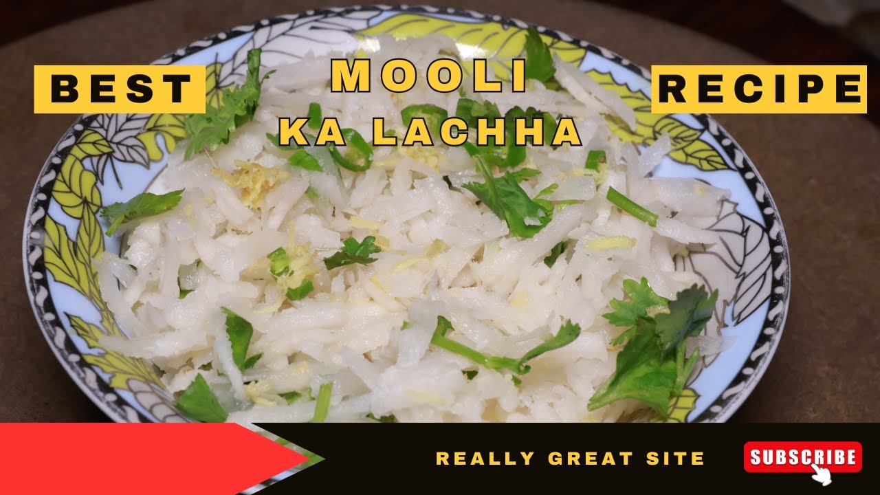 MOOLI KA LACHHA {White Radish} - YouTube