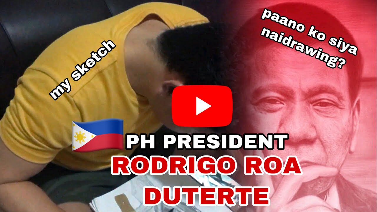 HOW I DRAW PH PRESIDENT RODRIGO ROA DUTERTE | MY SKETCH | MYGZ MOLINO ...